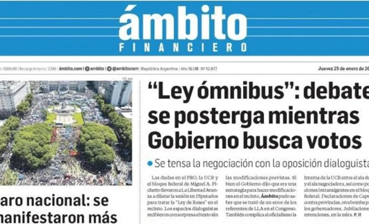 Ámbito Financiero dejará de publicar su edición de papel